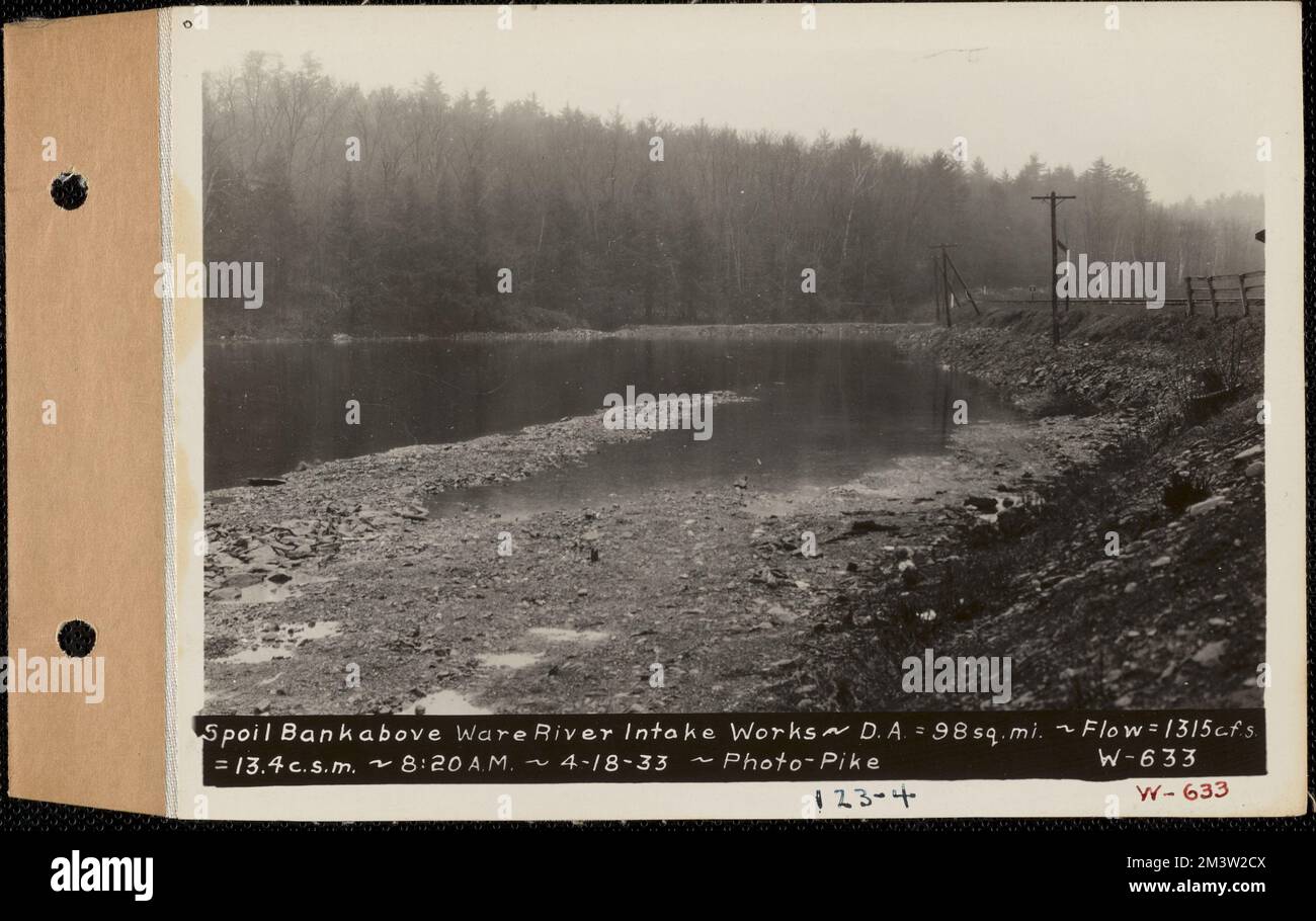 Spoil bank above Ware River Intake Works, drainage area - 98 square ...