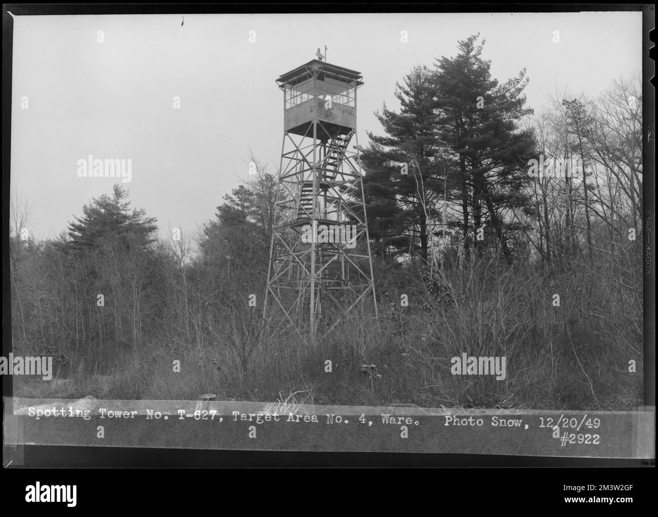 Spotting Tower No. T-627, Target Area No. 4, Ware, Mass., Dec. 20, 1949 ...