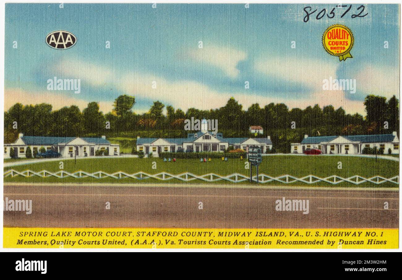 Spring Lake Motor Court, Stafford County, Midway Island, VA., U.S ...