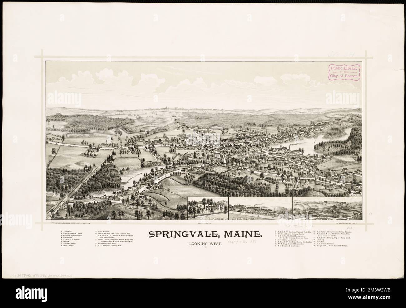 Springvale, Maine : looking west , Springvale Me., Aerial views Norman ...