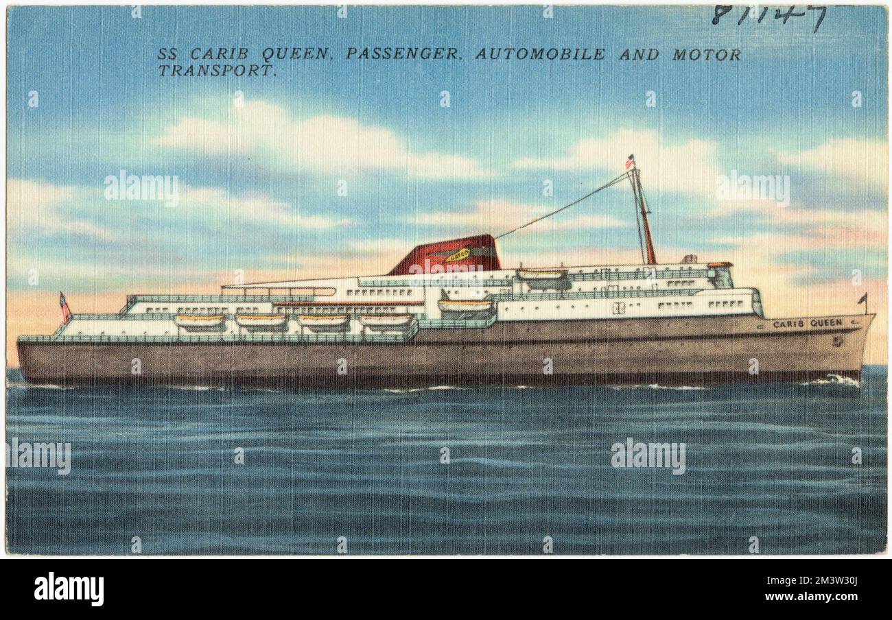 SS Carib Queen, passenger, automobile, and motor transport , Boats ...