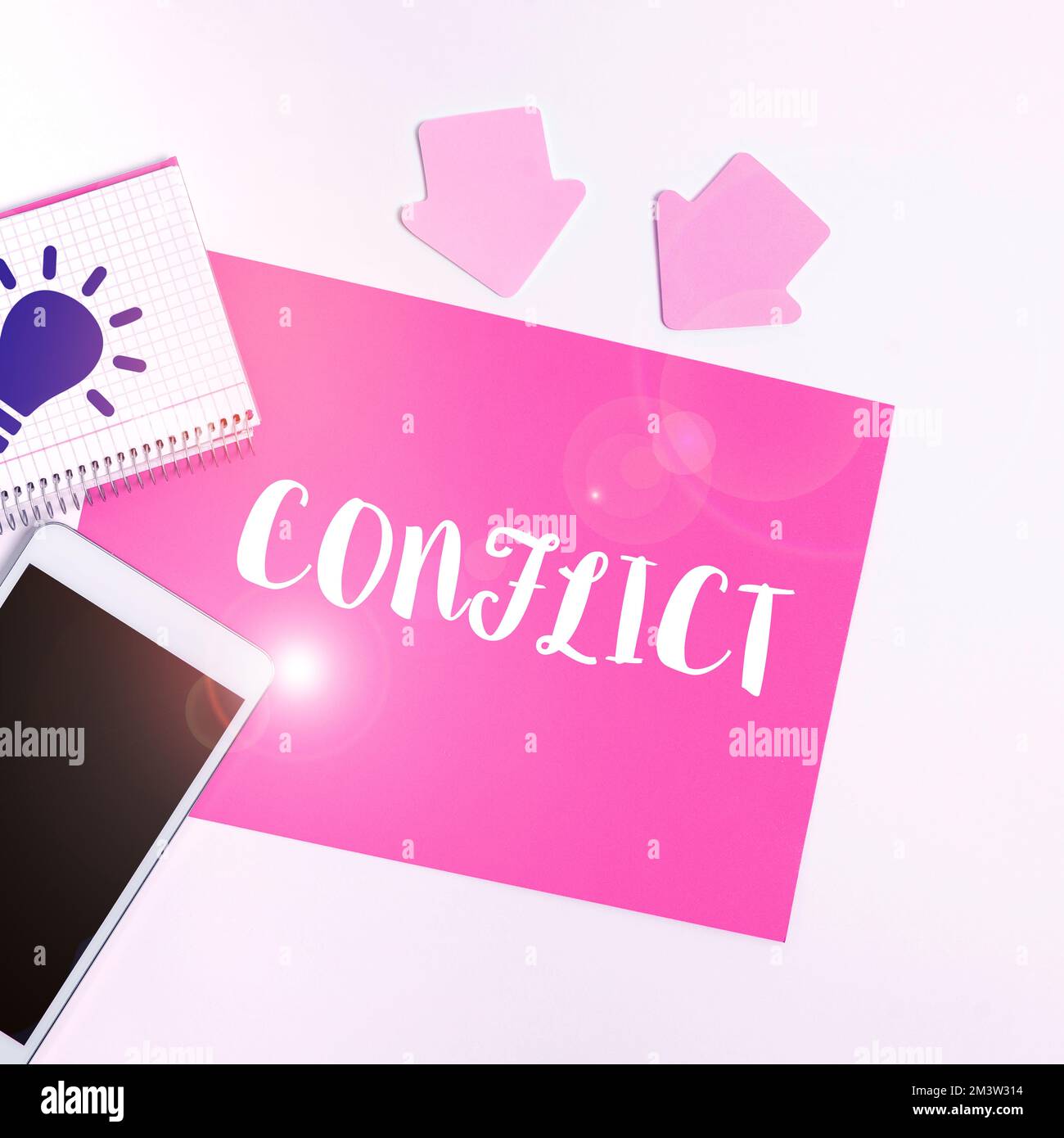 Sign displaying Conflict. Business idea disagreeing with someone about ...