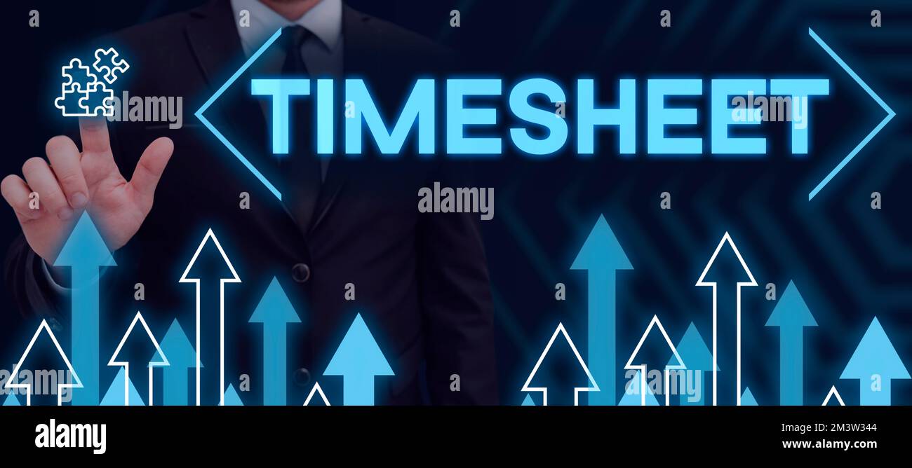 Conceptual caption Timesheet, Concept meaning graphical representation ...