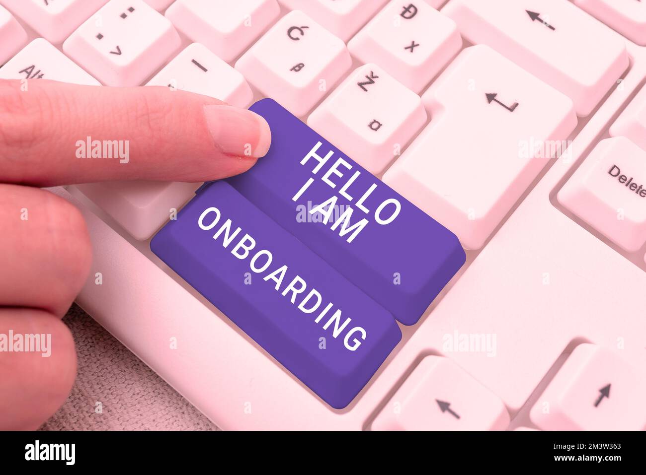 Conceptual display Hello I Am Onboarding. Word Written on Action Process of integrating a new ...