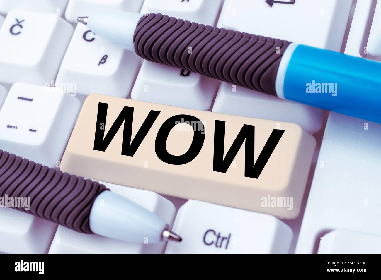 Conceptual caption Wow. Business concept Expressing astonishment and ...