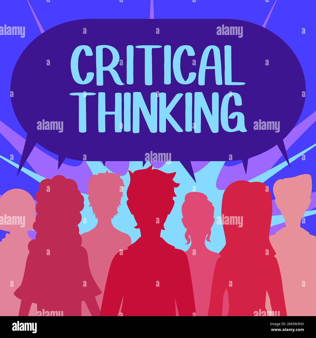 Hand writing sign Critical Thinking. Word Written on sequence of stages ...