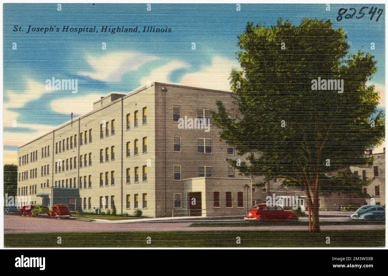 St. Joseph's Hospital, Highland, Illinois , Hospitals, Tichnor Brothers ...