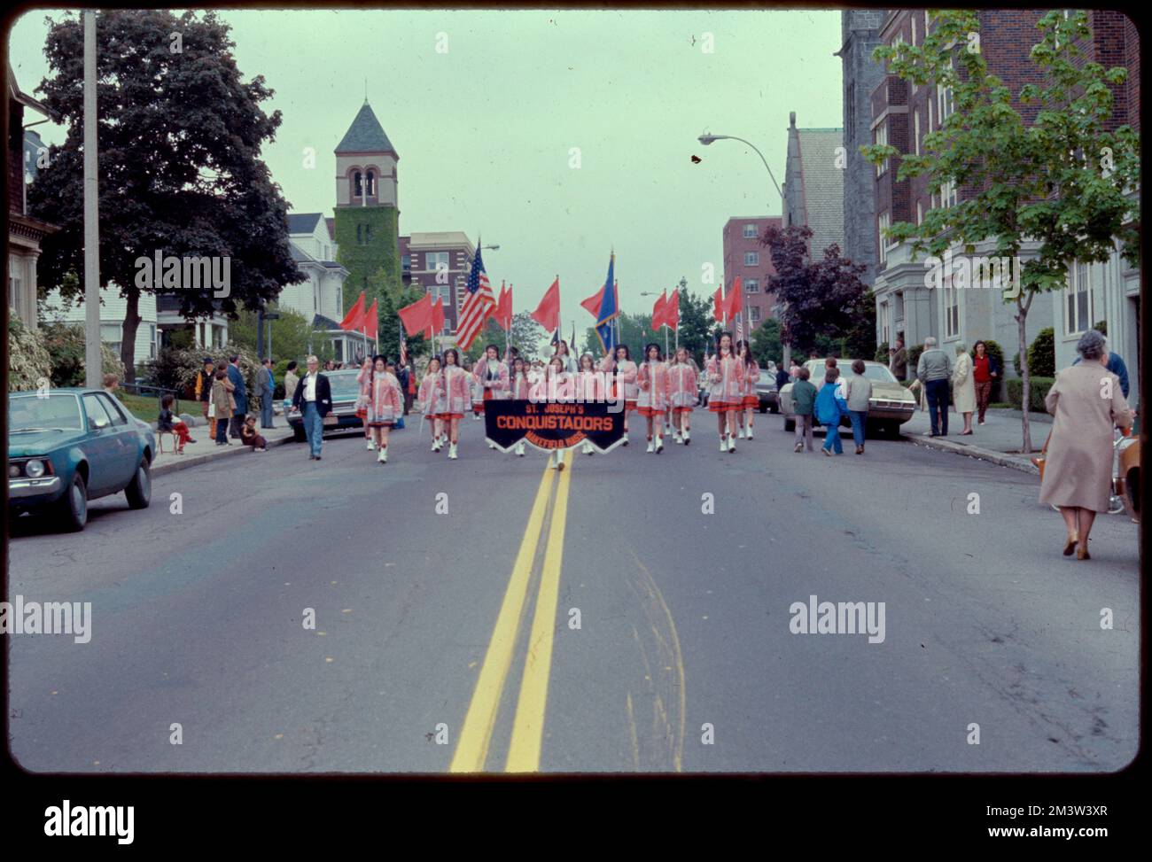 St. Joseph's Conquistadors color guard, parade, Highland Avenue ...