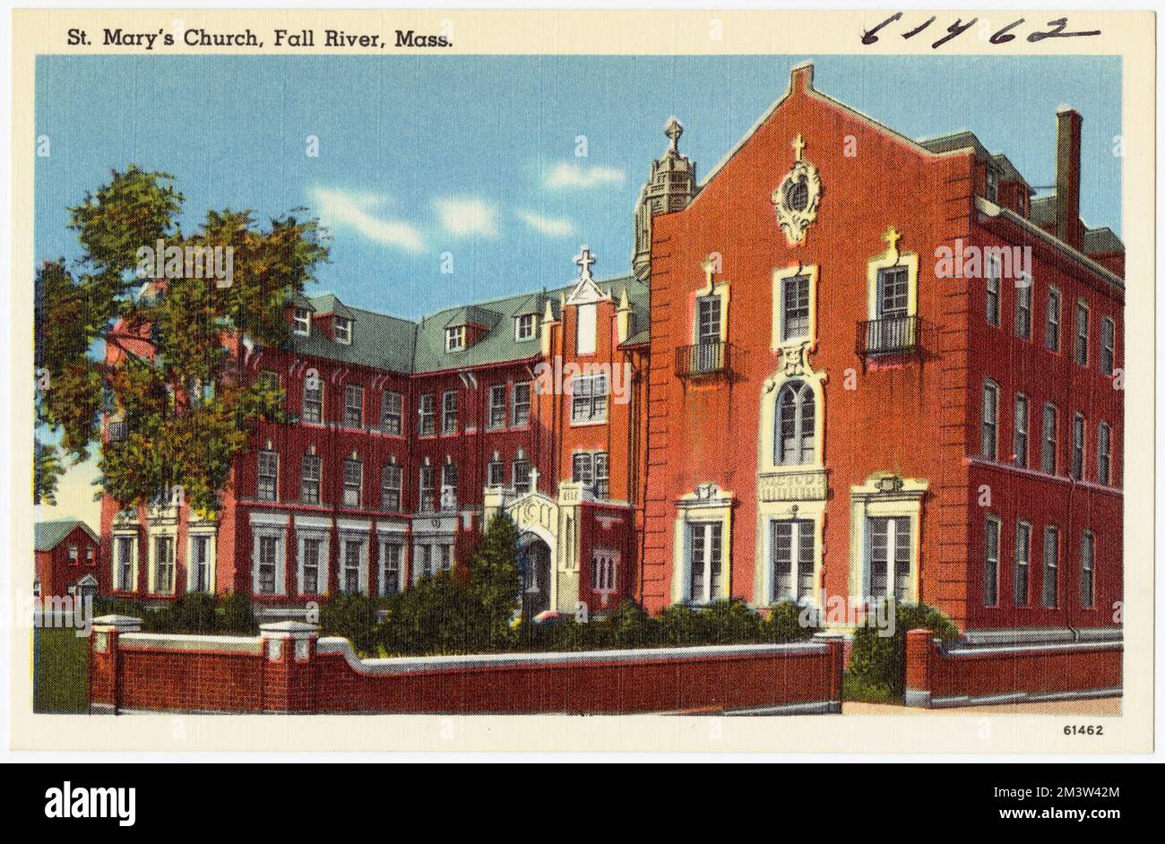 St. Mary's Church, Fall River, Mass. , Churches, Tichnor Brothers ...
