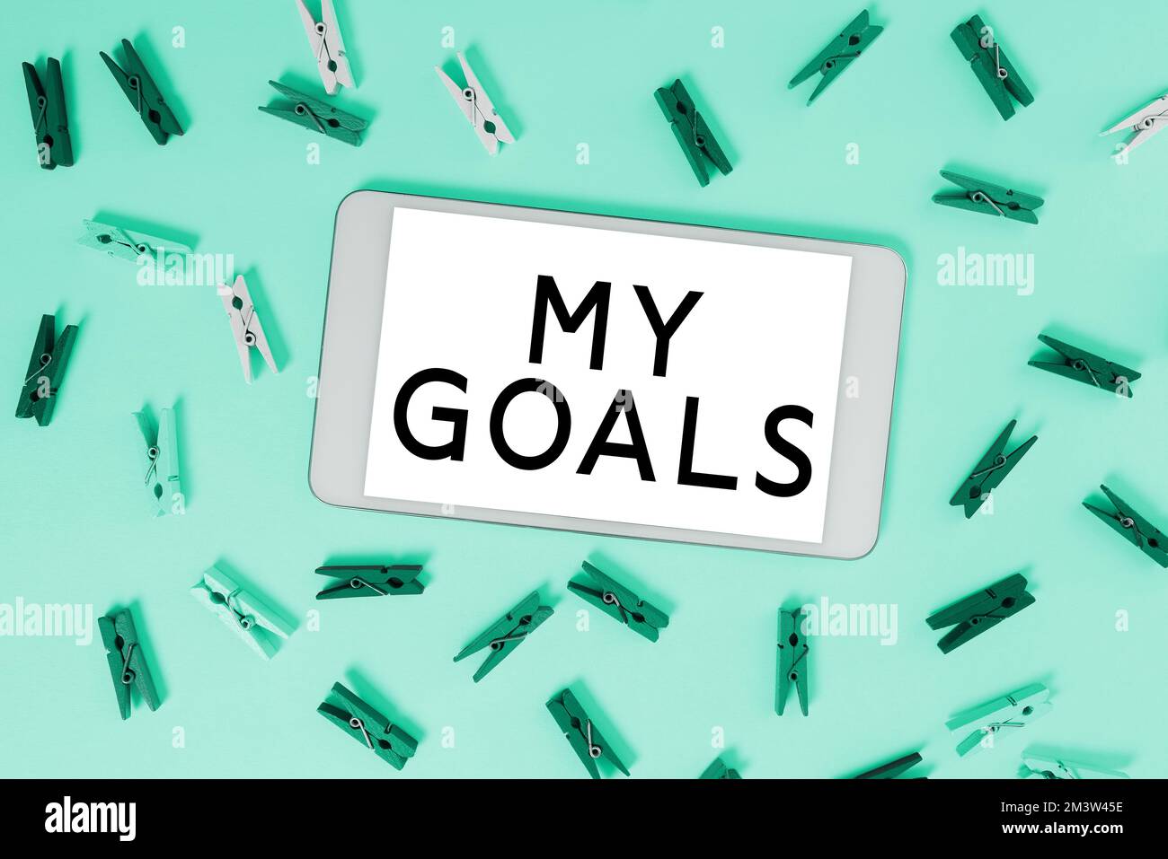 Handwriting text My Goals. Business overview Future or desired result ...