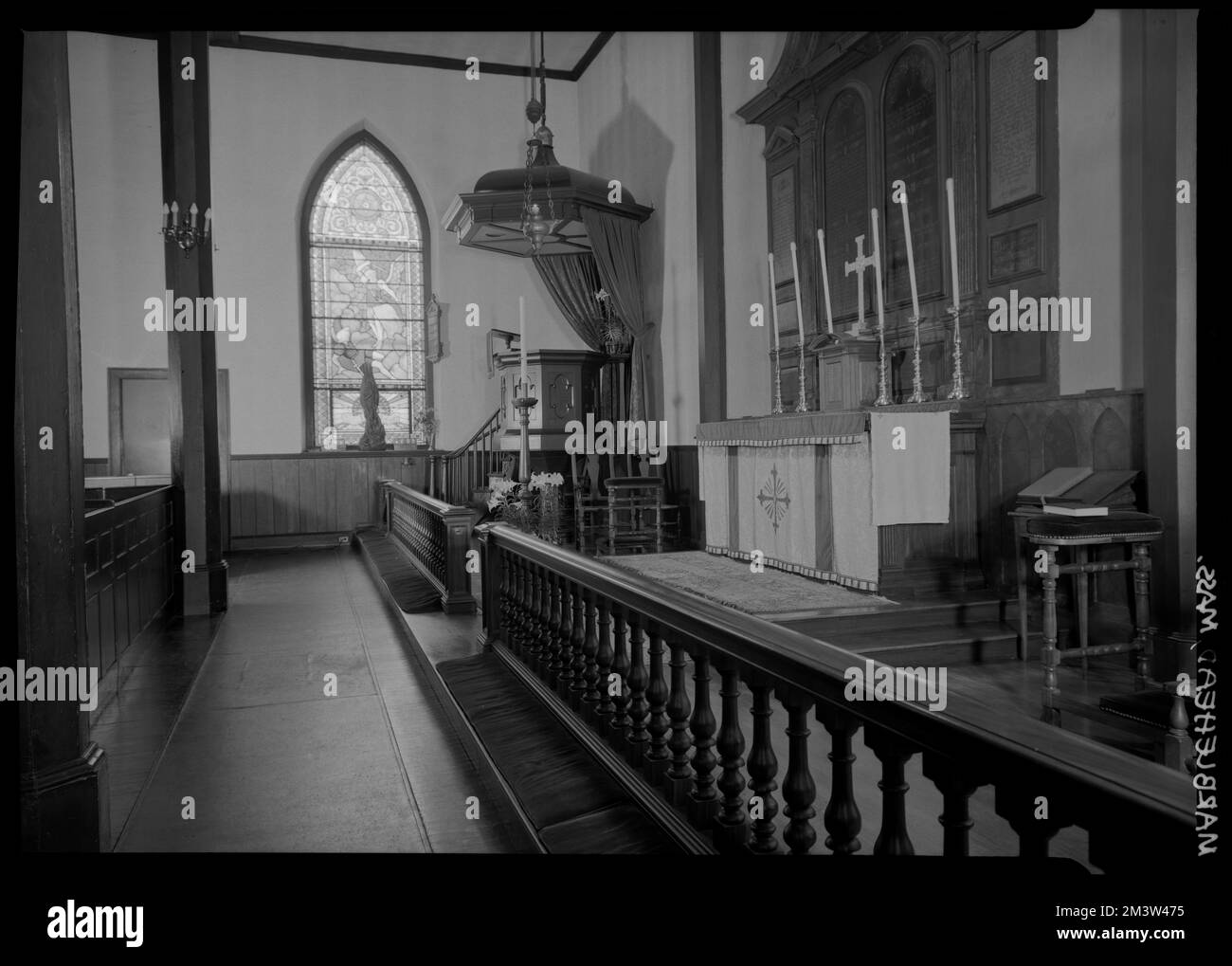 St. Michael's Church, interior , Interiors, Altars, Pulpits. Samuel ...