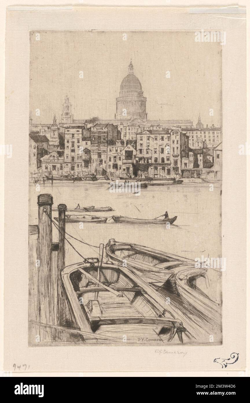 St. Paul's from the Thames , Cathedrals, Boats, Rivers, Cities & towns ...