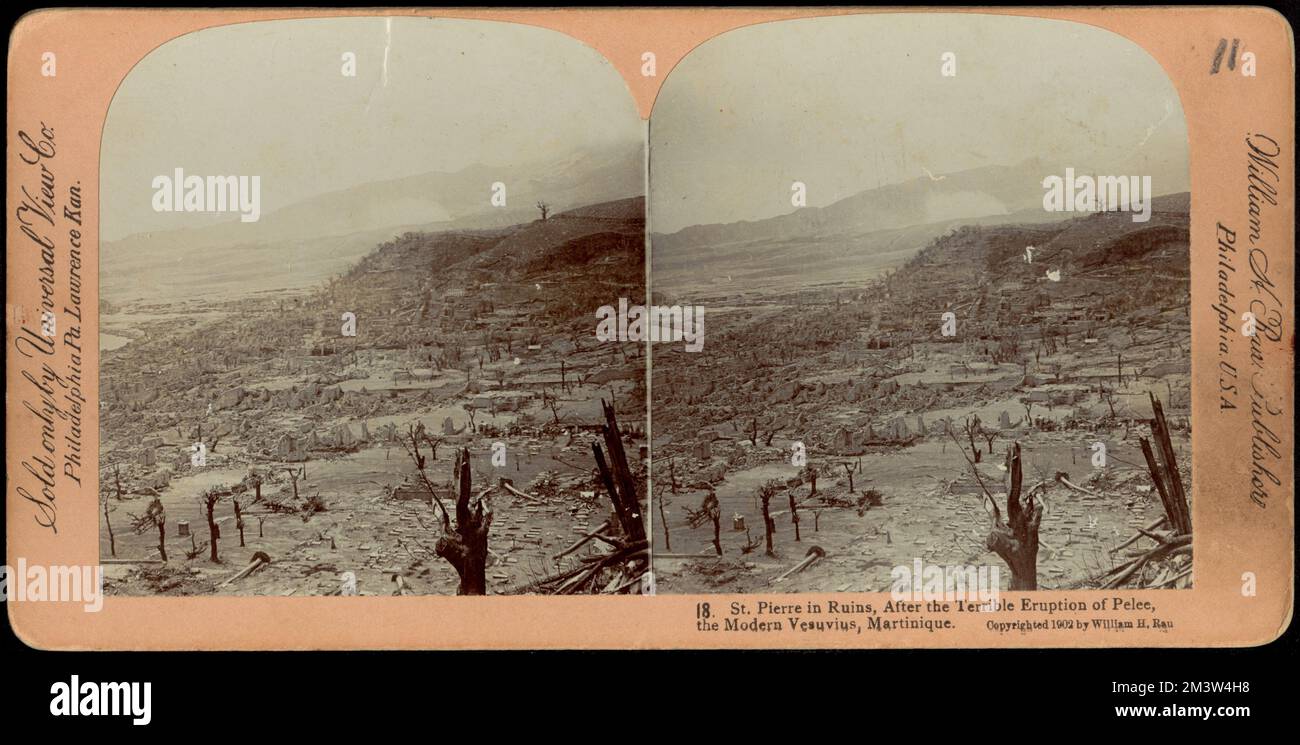 St. Pierre in ruins, after the terrible eruption of Pelee, the modern ...