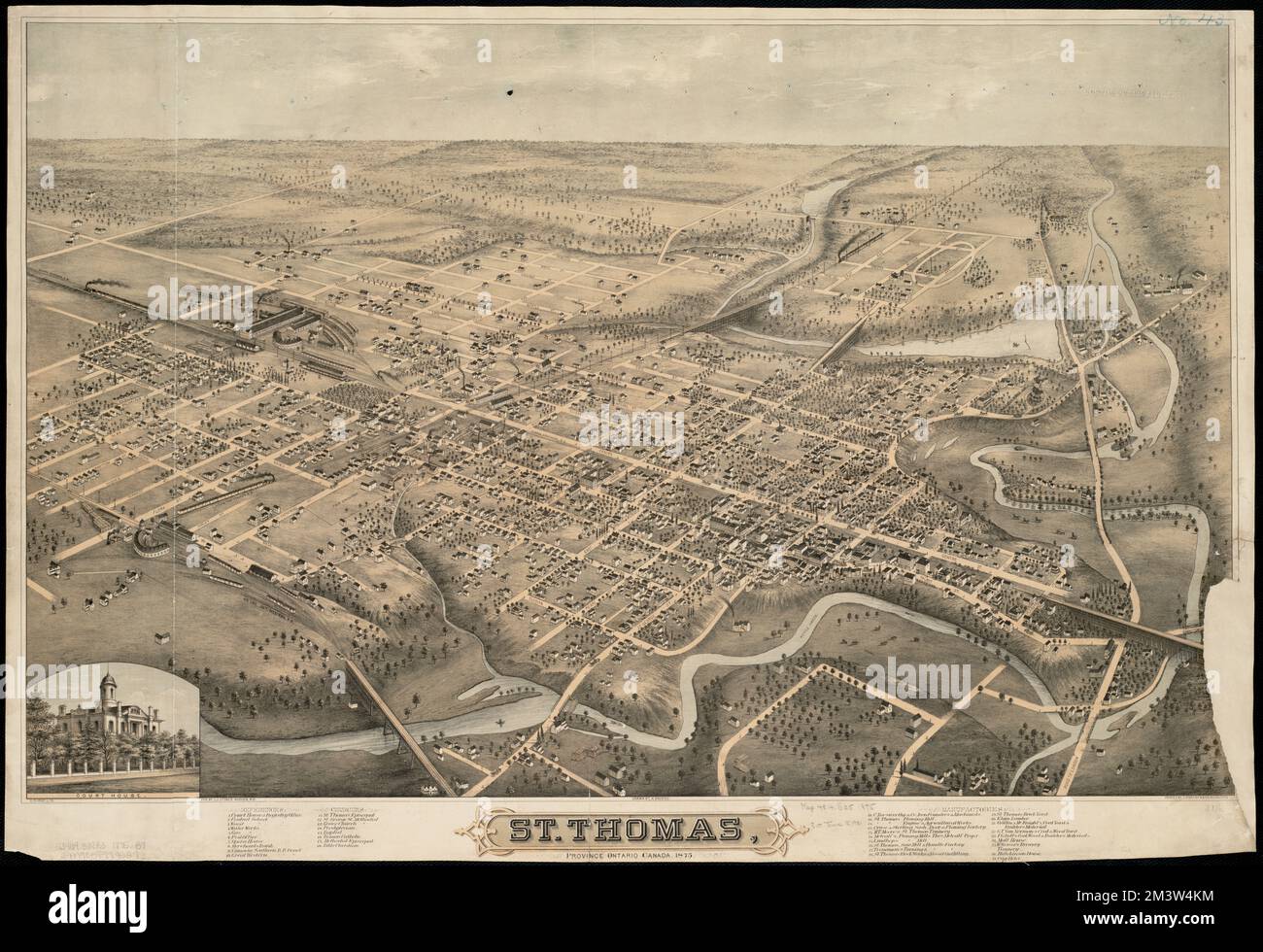 Map of st thomas ontario hi-res stock photography and images - Alamy