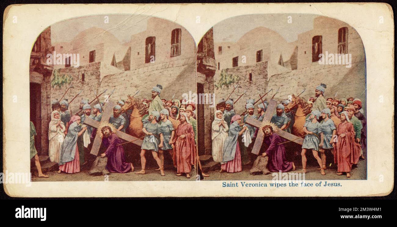 St. Veronica wipes the face of Jesus , Biblical events, Stations of the ...