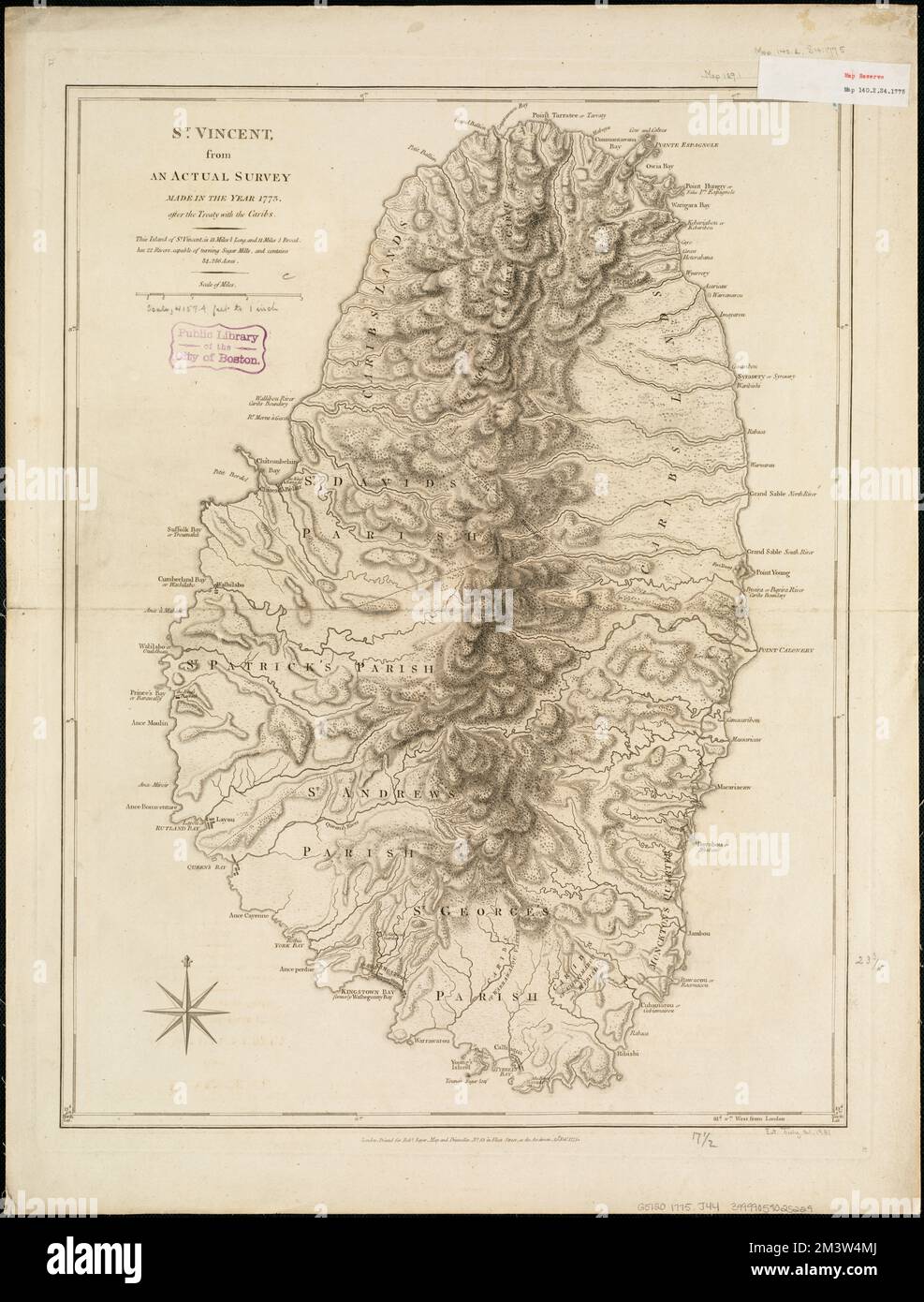 St. Vincent, from an actual survey made in the year 1773 : after the ...