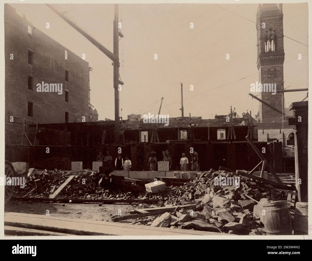 Stack D, construction of the McKim Building , Public libraries ...