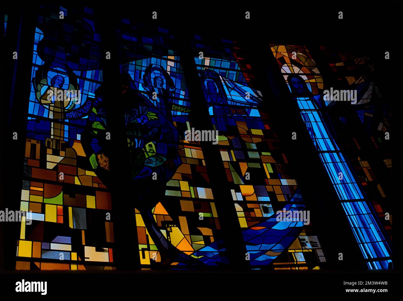 Stained glass windows depicting Christ and Apostles , Stained glass ...