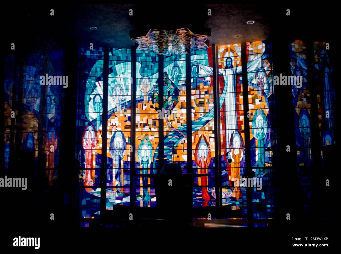 Stained glass windows depicting Christ and Apostles , Stained glass ...