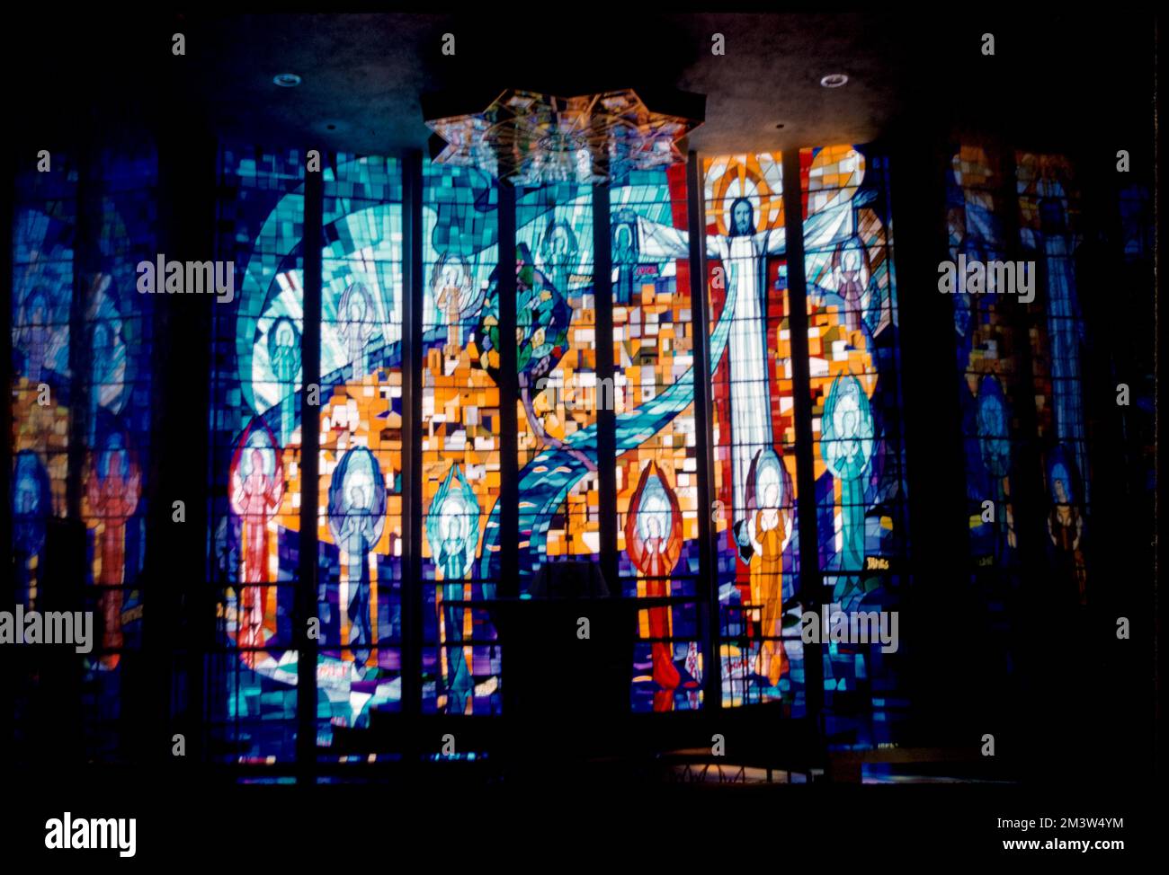 Stained glass windows depicting Christ and Apostles , Stained glass ...