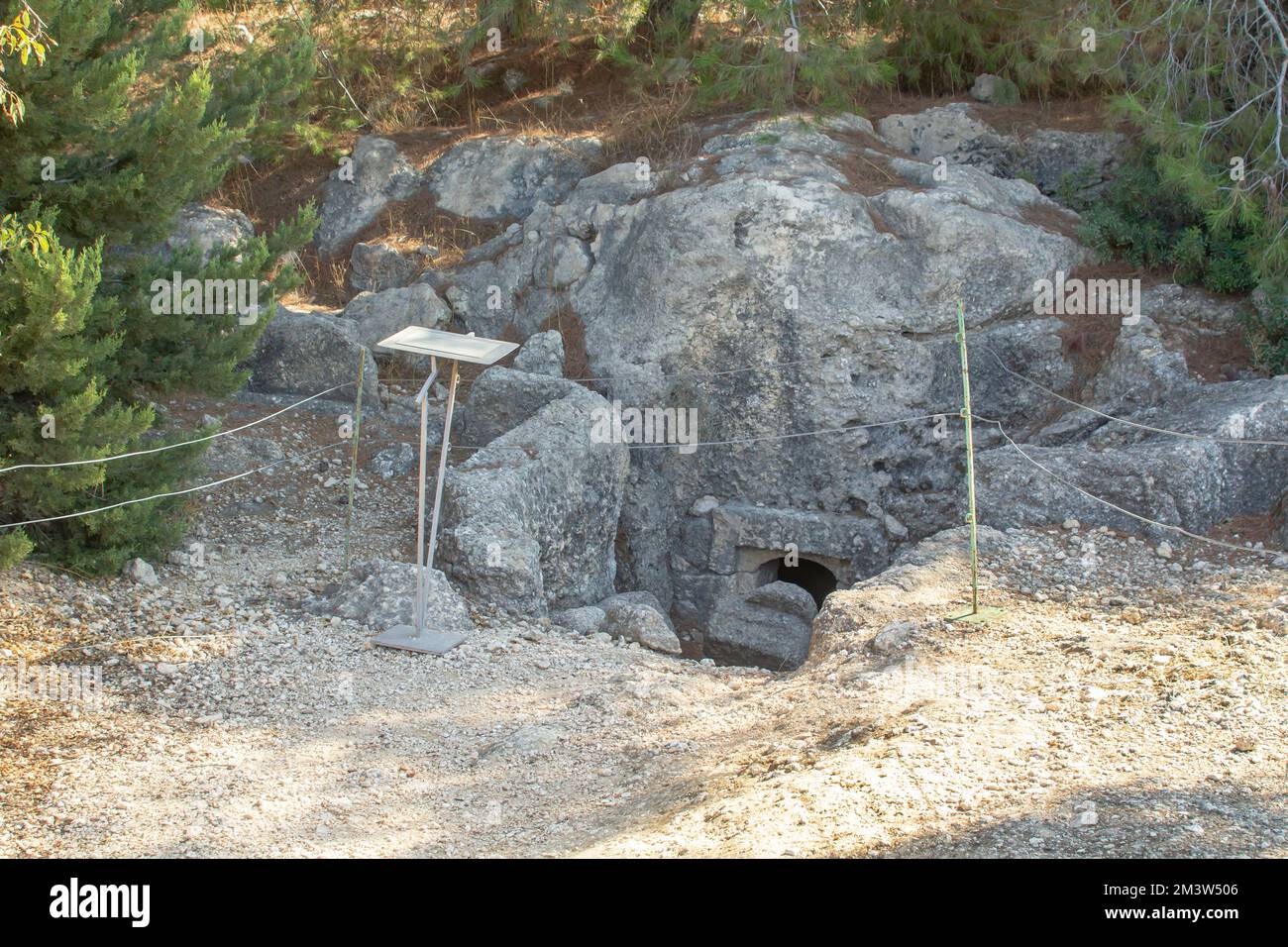 11 Nov 2022 A rock tomb at ancient Emmaus Nicapolis the supposed site ...