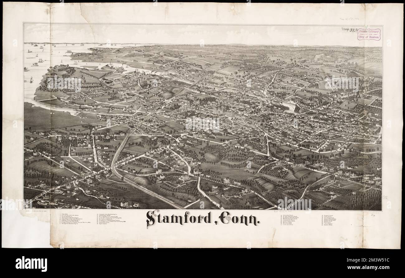 Map of stamford hi-res stock photography and images - Alamy