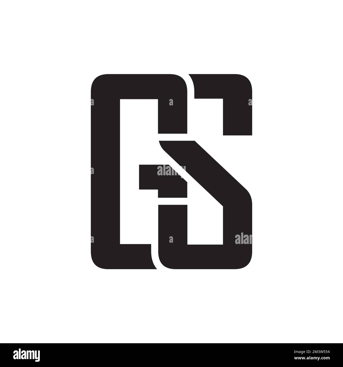 GS logo design vector isolated on white background Stock Vector Image ...
