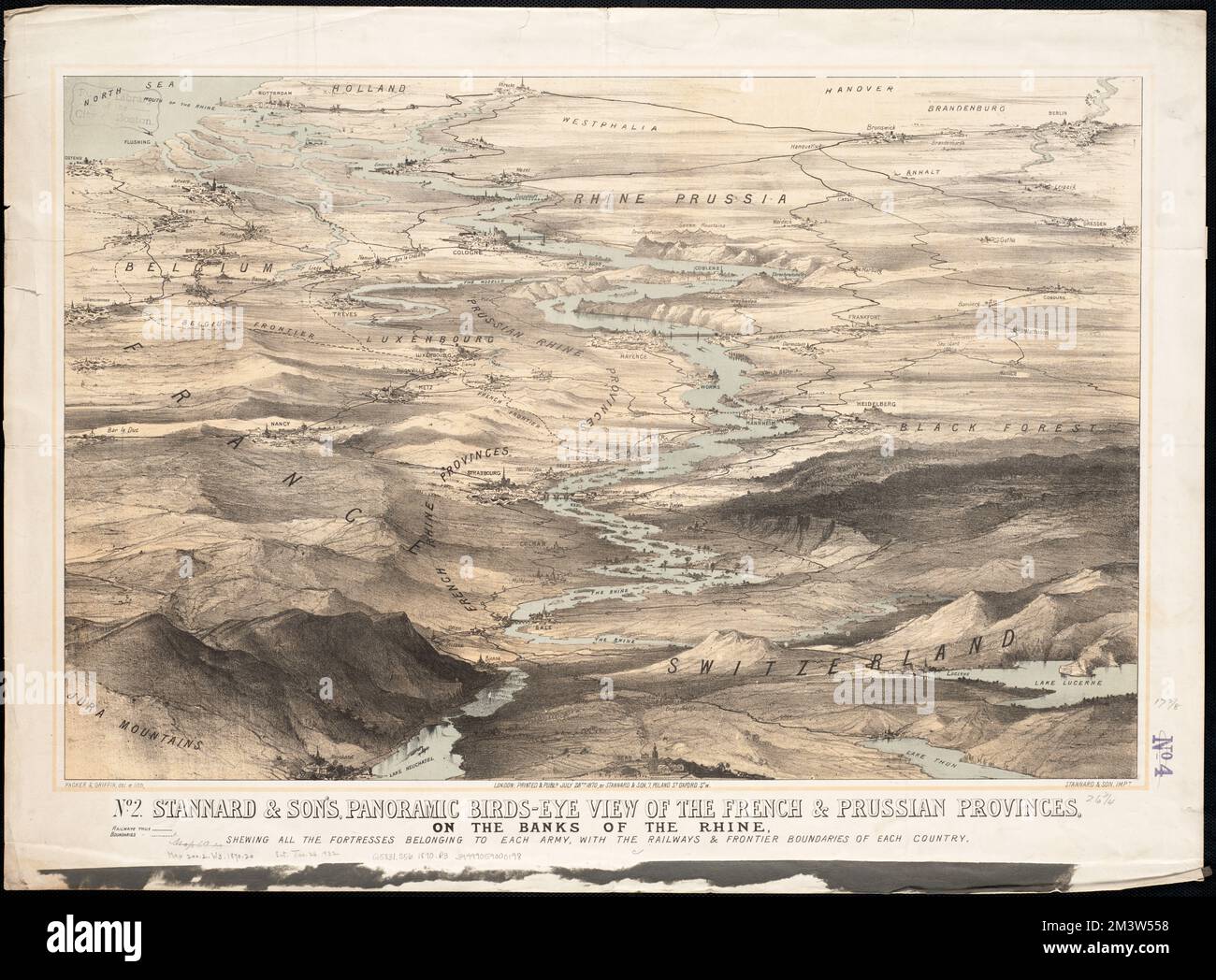 Stannard & Son's, panoramic birds-eye view of the French & Prussian ...
