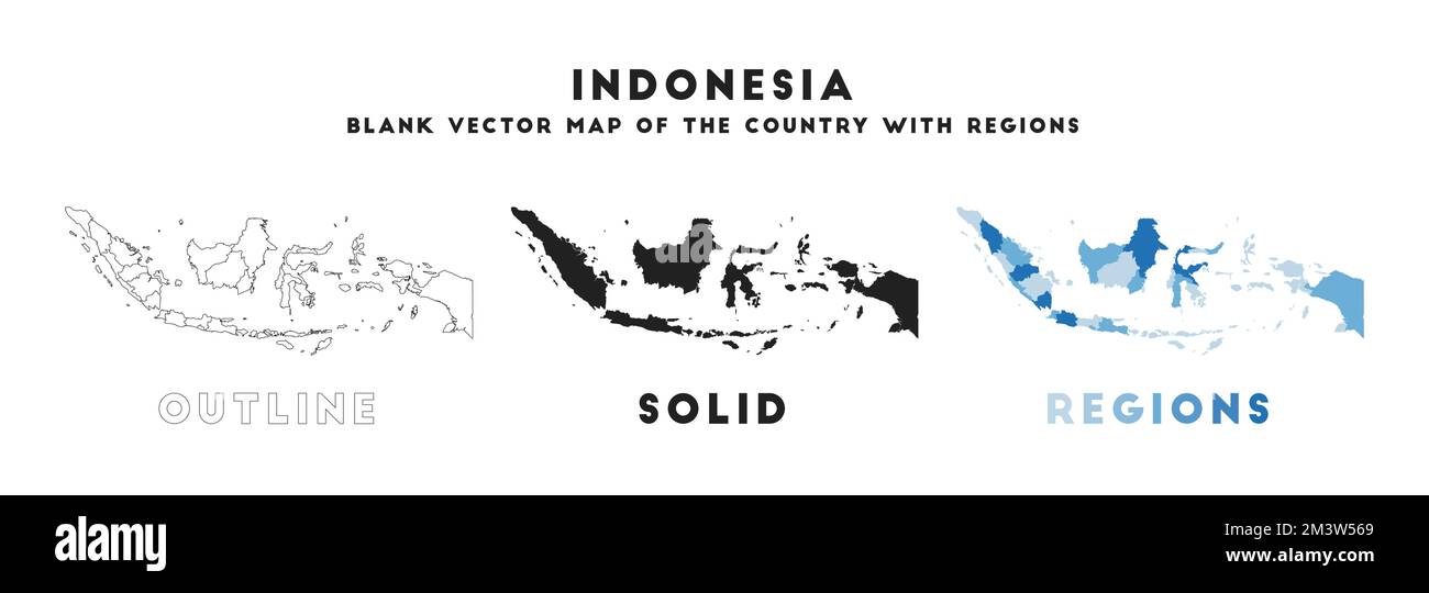 Indonesia map. Borders of Indonesia for your infographic. Vector ...