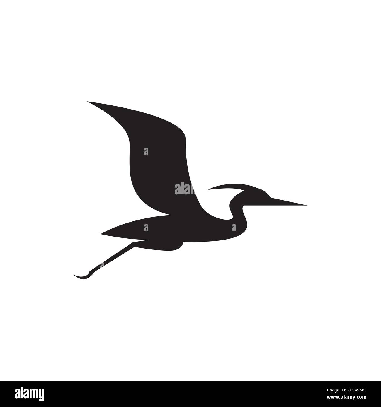 flying stork icon vector isolated on white background Stock Vector ...