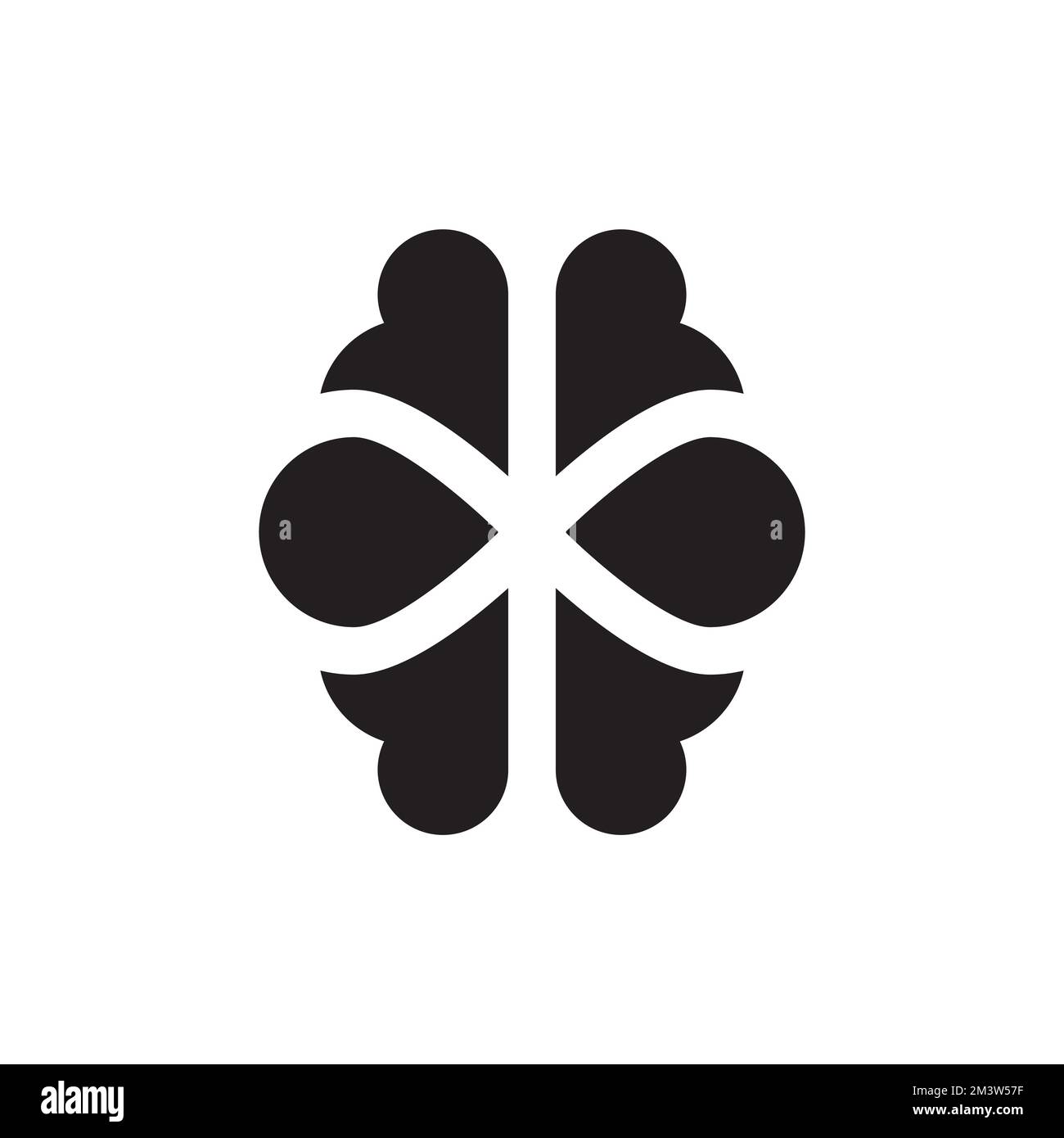 abstract infinity brain logo design vector isolated on white background ...
