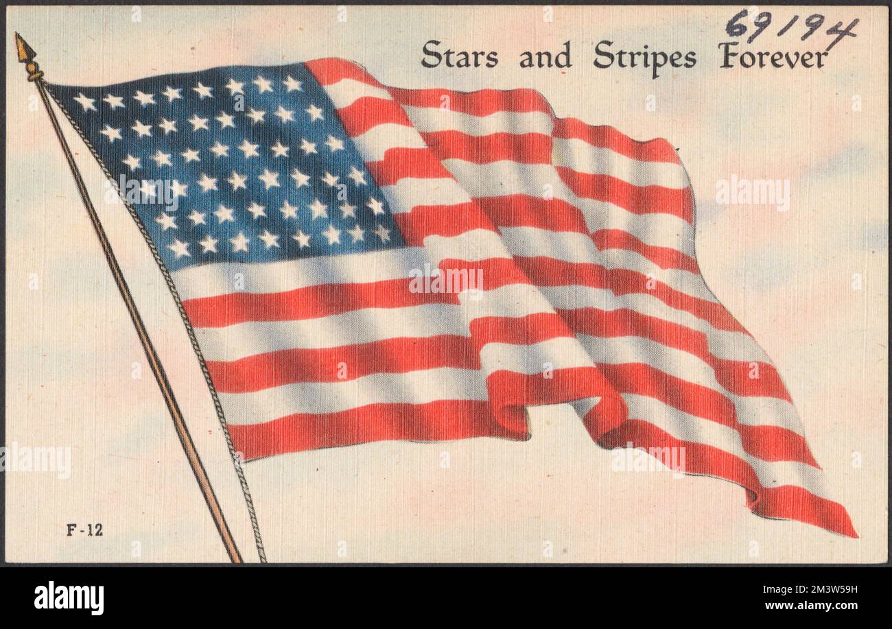 Stars and stripes forever , Flags, Tichnor Brothers Collection ...