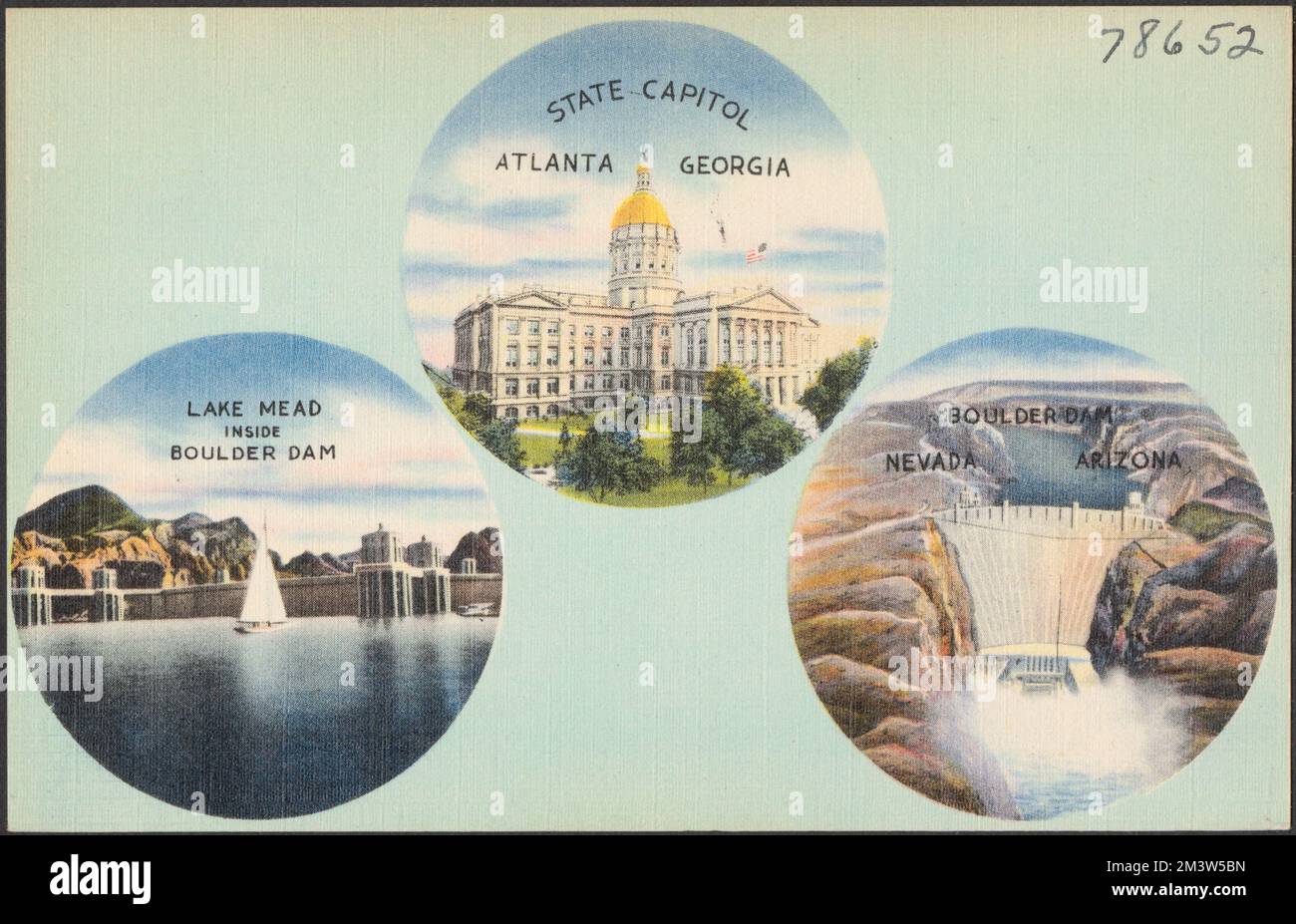 State capitol, Atlanta, Georgia. Lake Mead inside Boulder Dam. Boulder ...