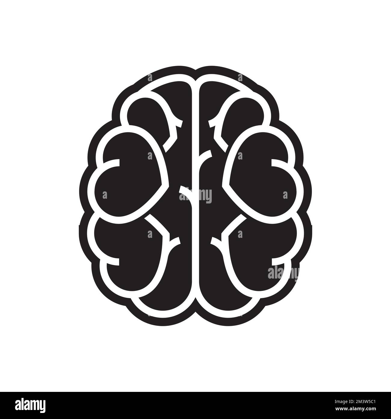 brain love icon symbol on white background Stock Vector Image & Art - Alamy