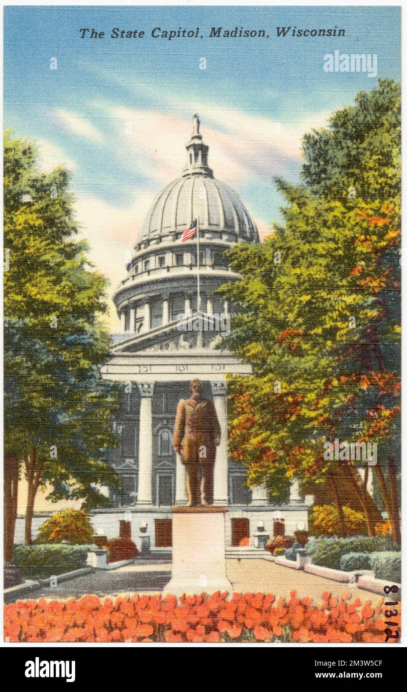 The State Capitol, Madison, Wisconsin , Capitols, Tichnor Brothers ...