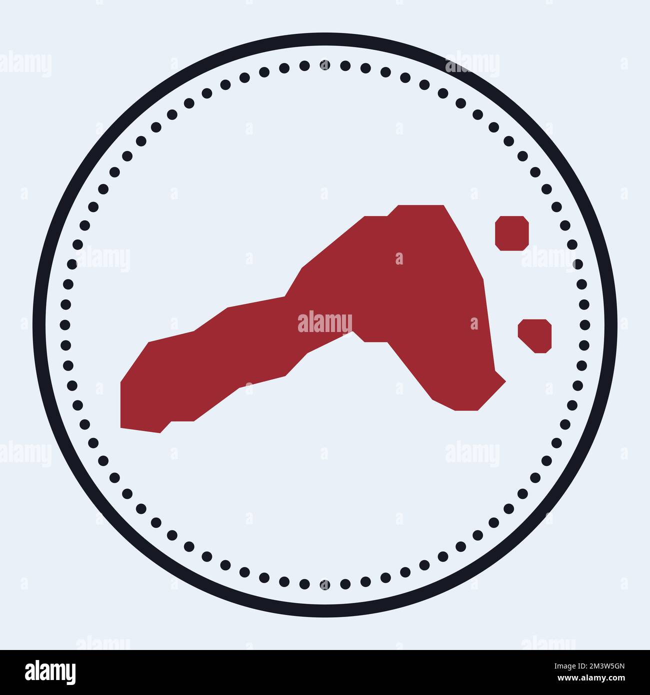 Ko Lipe round stamp. Round logo with island map and title. Stylish ...