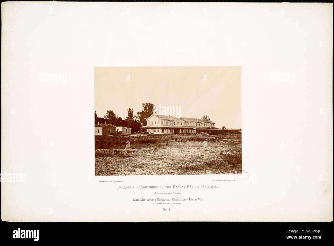 State line between Kansas and Missouri, near Kansas City, 275 miles ...