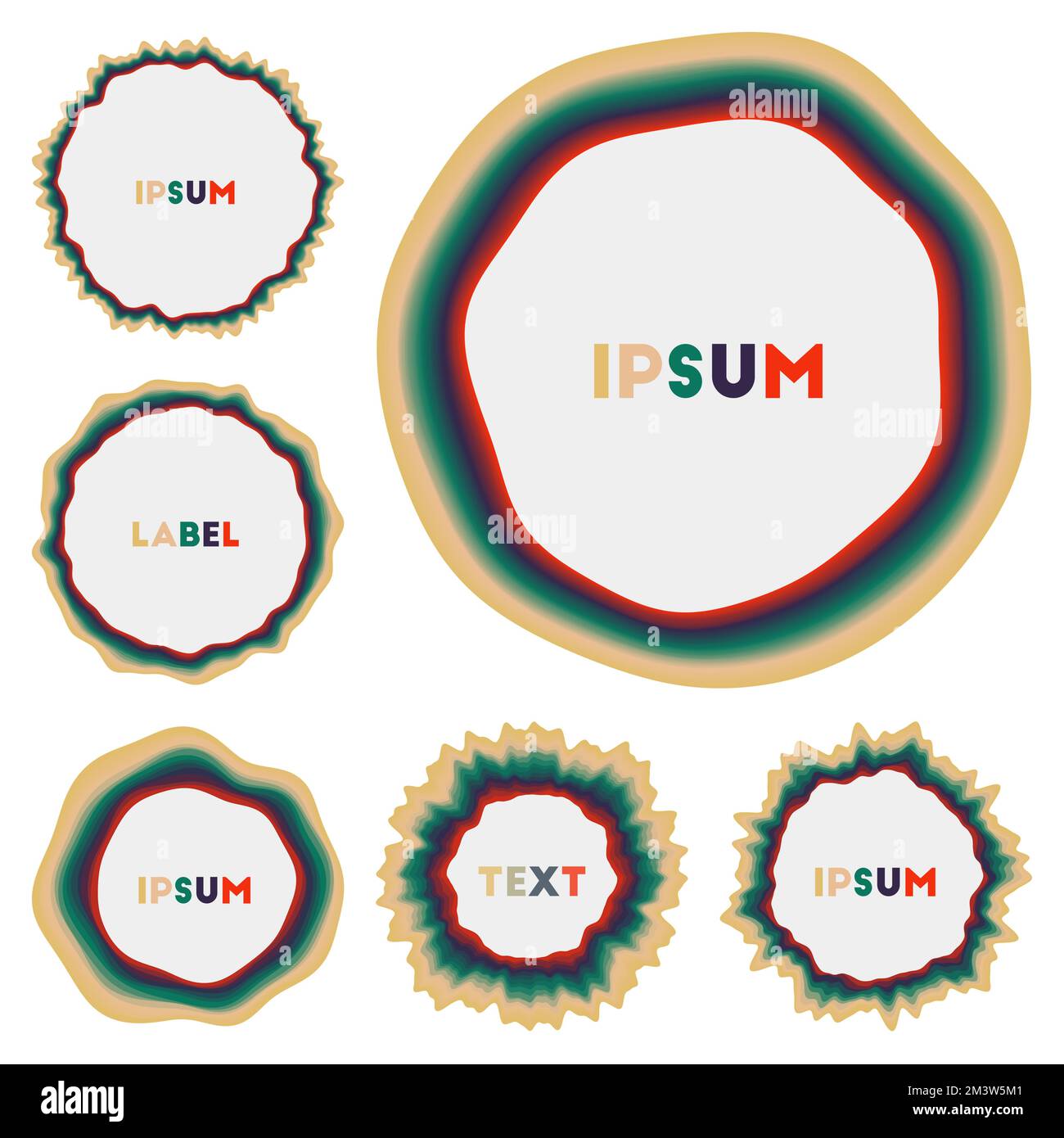 Colorful round abstract shapes. Attractive circular backgrounds ...