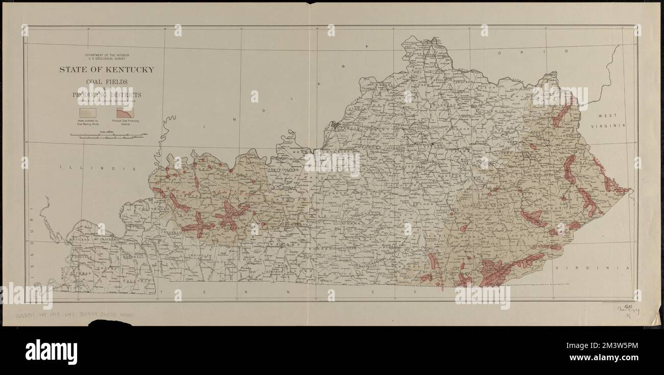 State of Kentucky coal fields and producing districts , Coal, Kentucky ...