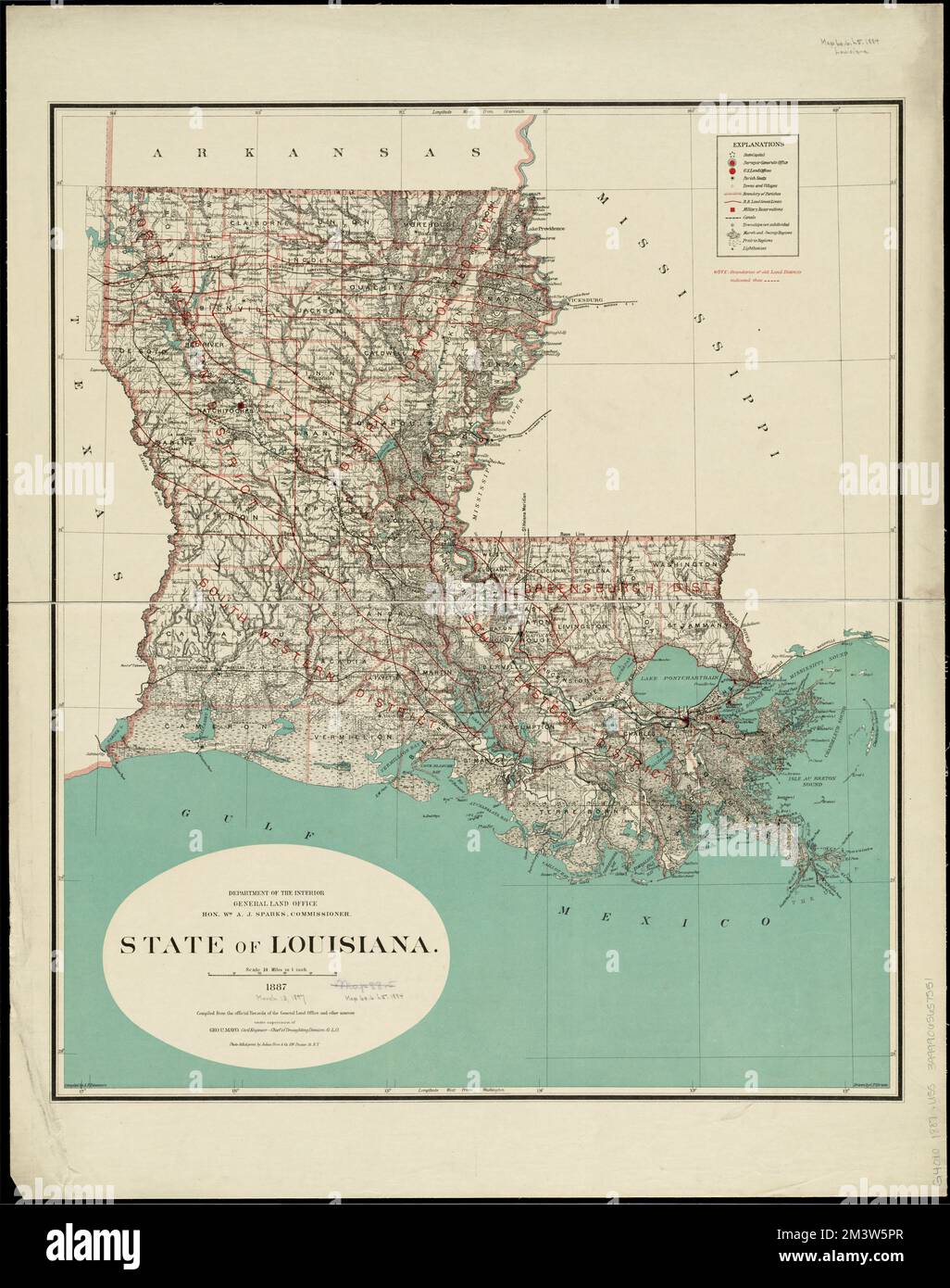 State of Louisiana , Louisiana, Maps Norman B. Leventhal Map Center ...