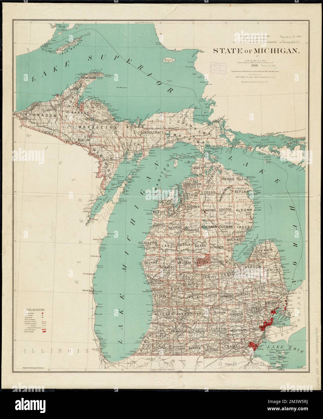 State of Michigan , Michigan, Maps Norman B. Leventhal Map Center ...