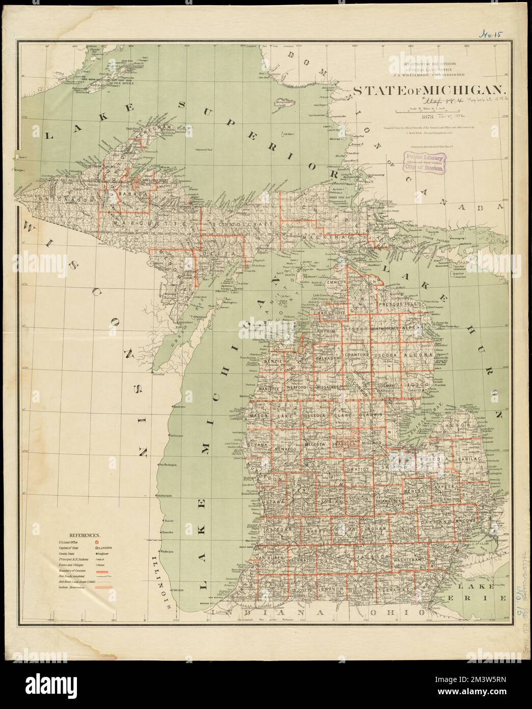 State of Michigan , Public lands, Michigan, Maps, Michigan, Maps ...