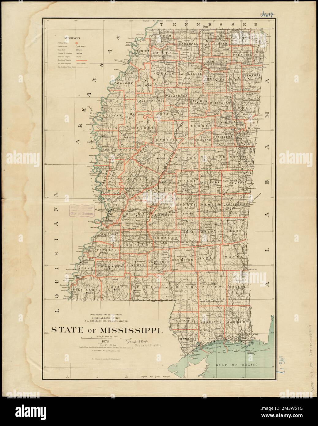 State of Mississippi , Public lands, Mississippi, Maps, Mississippi ...