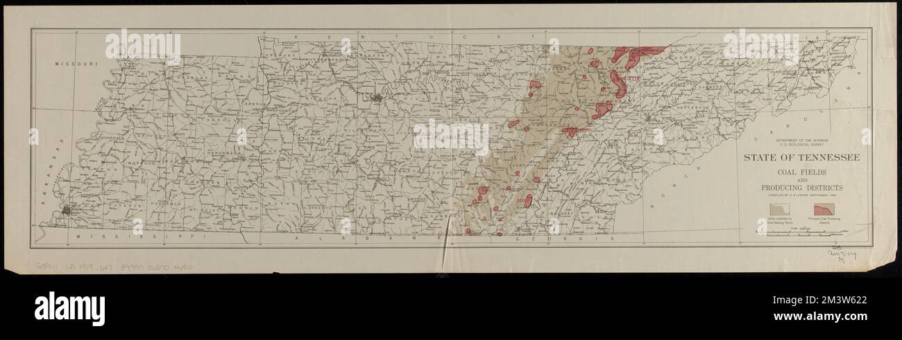 State of Tennessee coal fields and producing districts , Coalfields ...