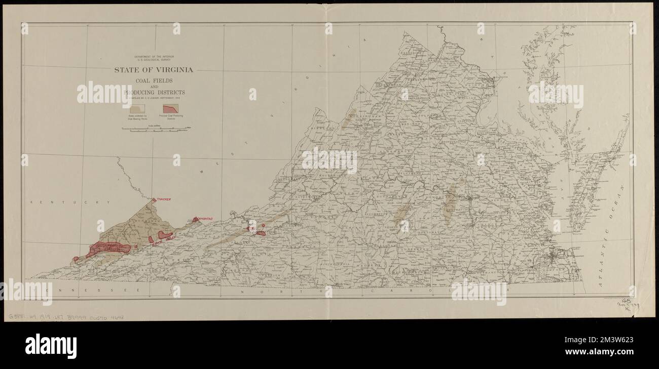 State of Virginia coal fields and producing districts, September 1919 ...