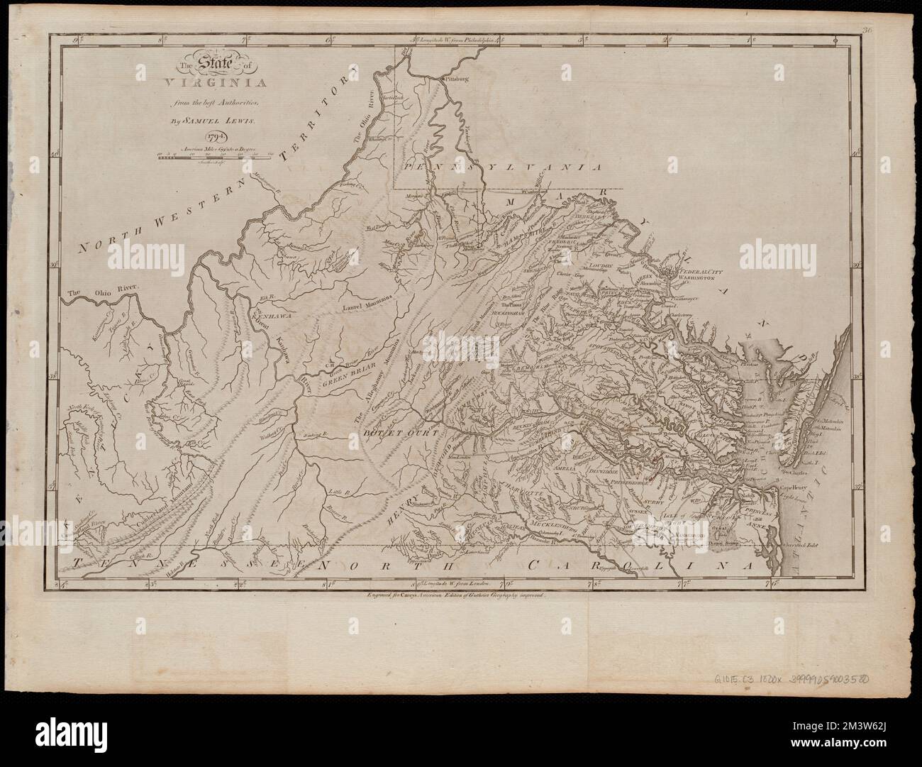 The state of Virginia from the best authorities , Virginia, Maps, West ...