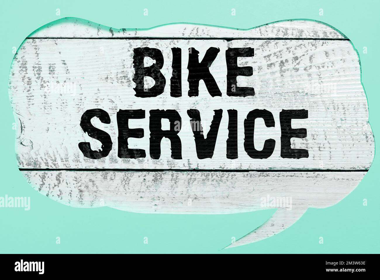 Sign displaying Bike Service. Business approach cleaning and repairing ...