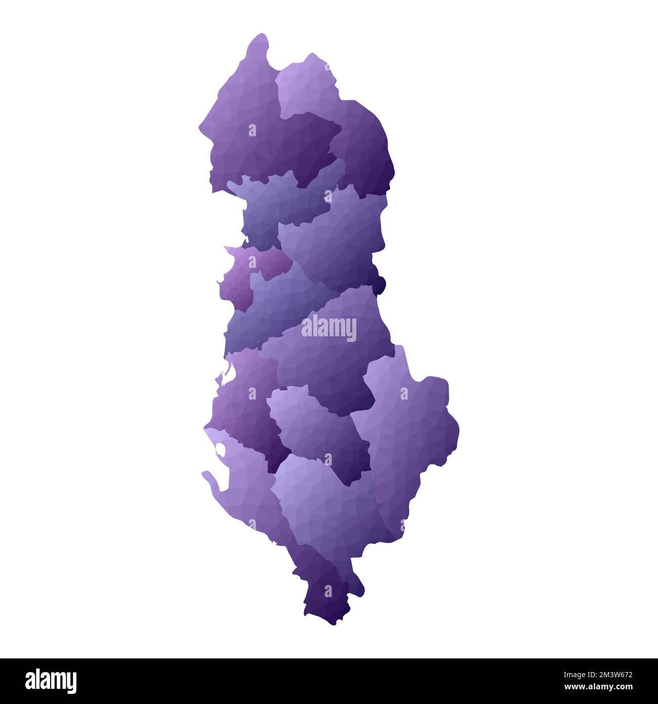 Albania map. Geometric style country outline. Alluring violet vector illustration Stock Vector ...