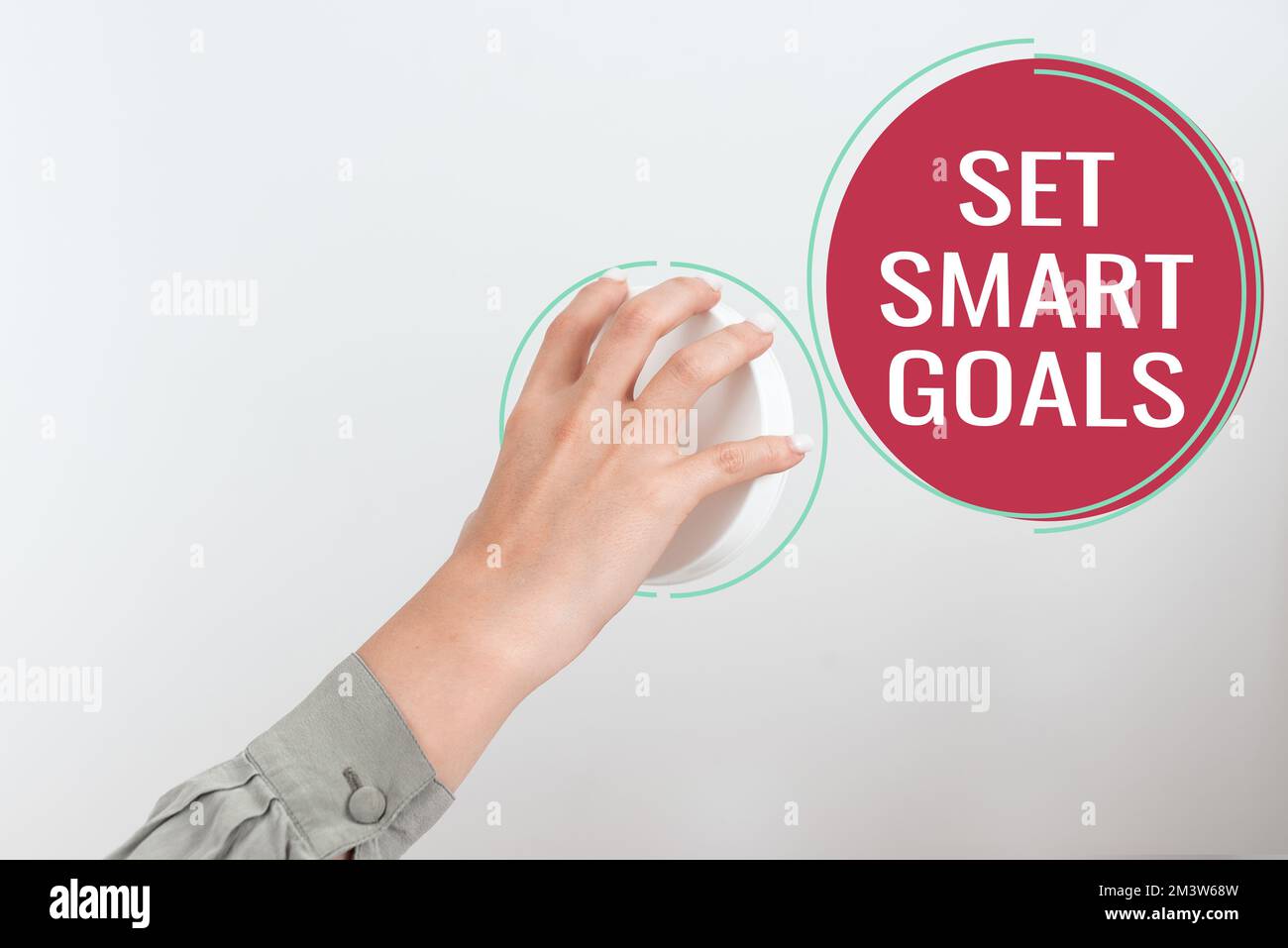 Handwriting text Set Smart Goals. Word Written on Establish achievable ...