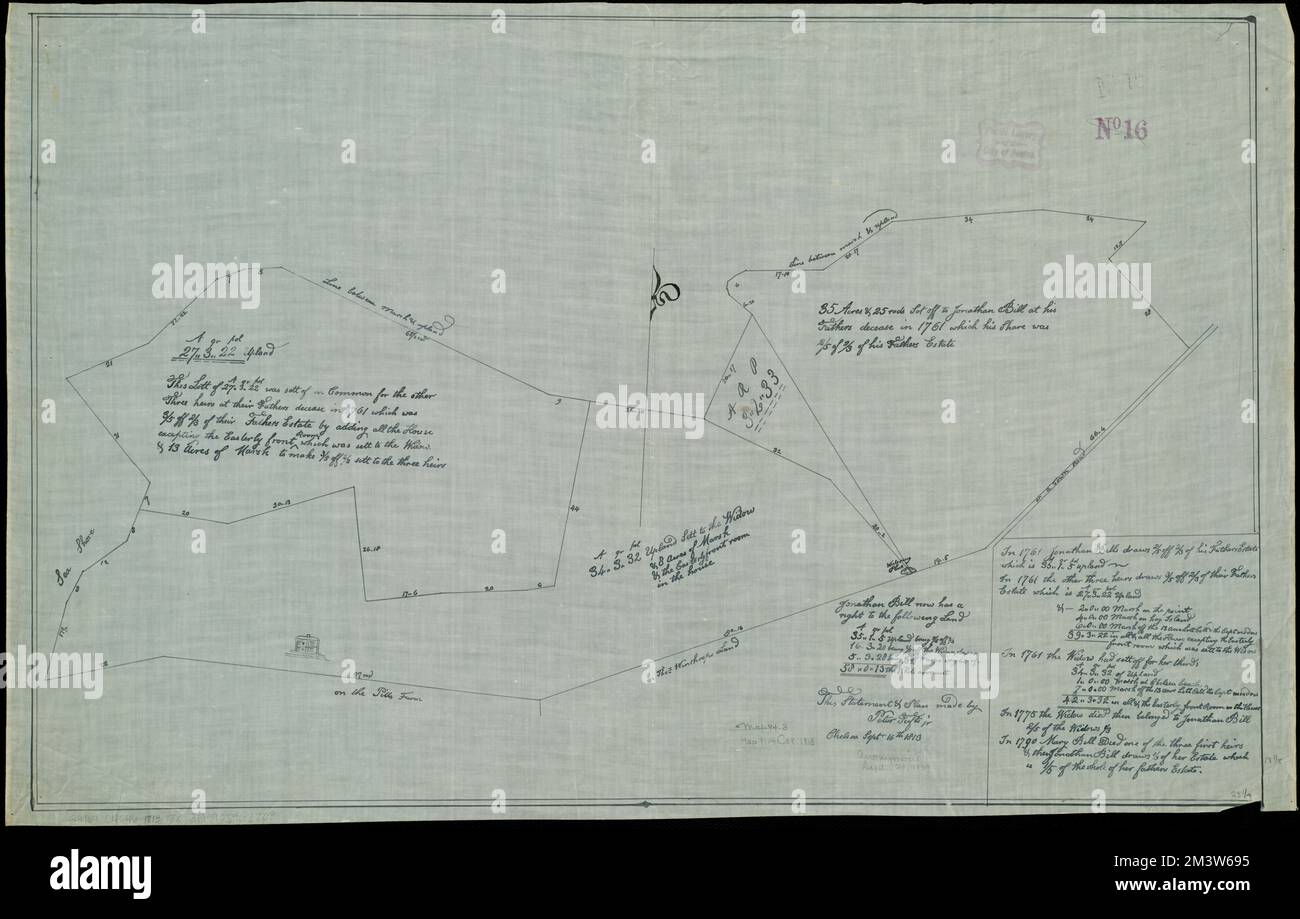 [Statement and plan of the Bill estate] , Real property, Massachusetts ...